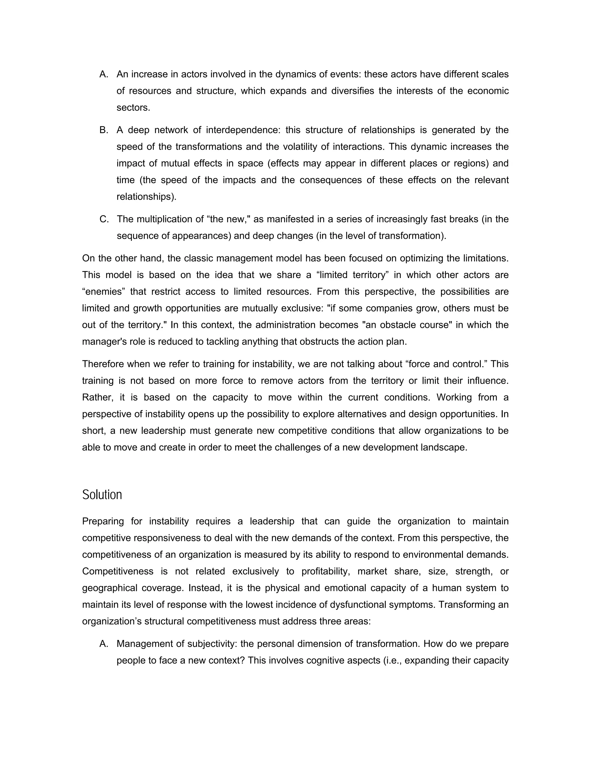 Training for instability | PDF