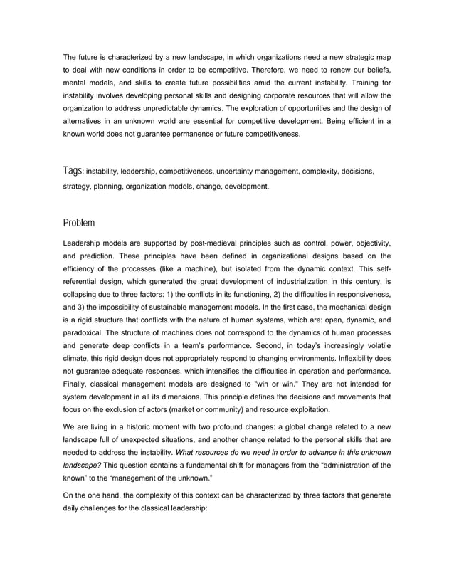 Training for instability | PDF