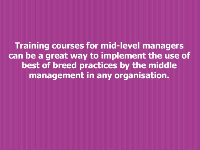 Training Courses for Mid-Level Managers