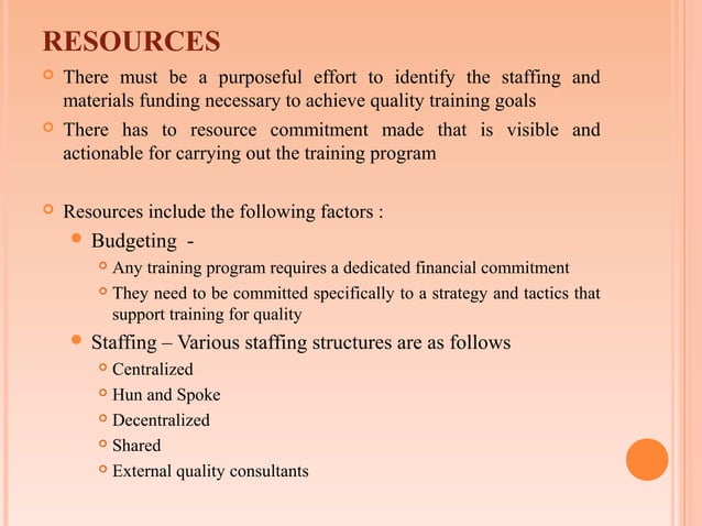 Training for quality | PPT | Human Resources | Business