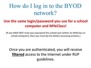 Training for Students: BYOD fall 2014 | PPT