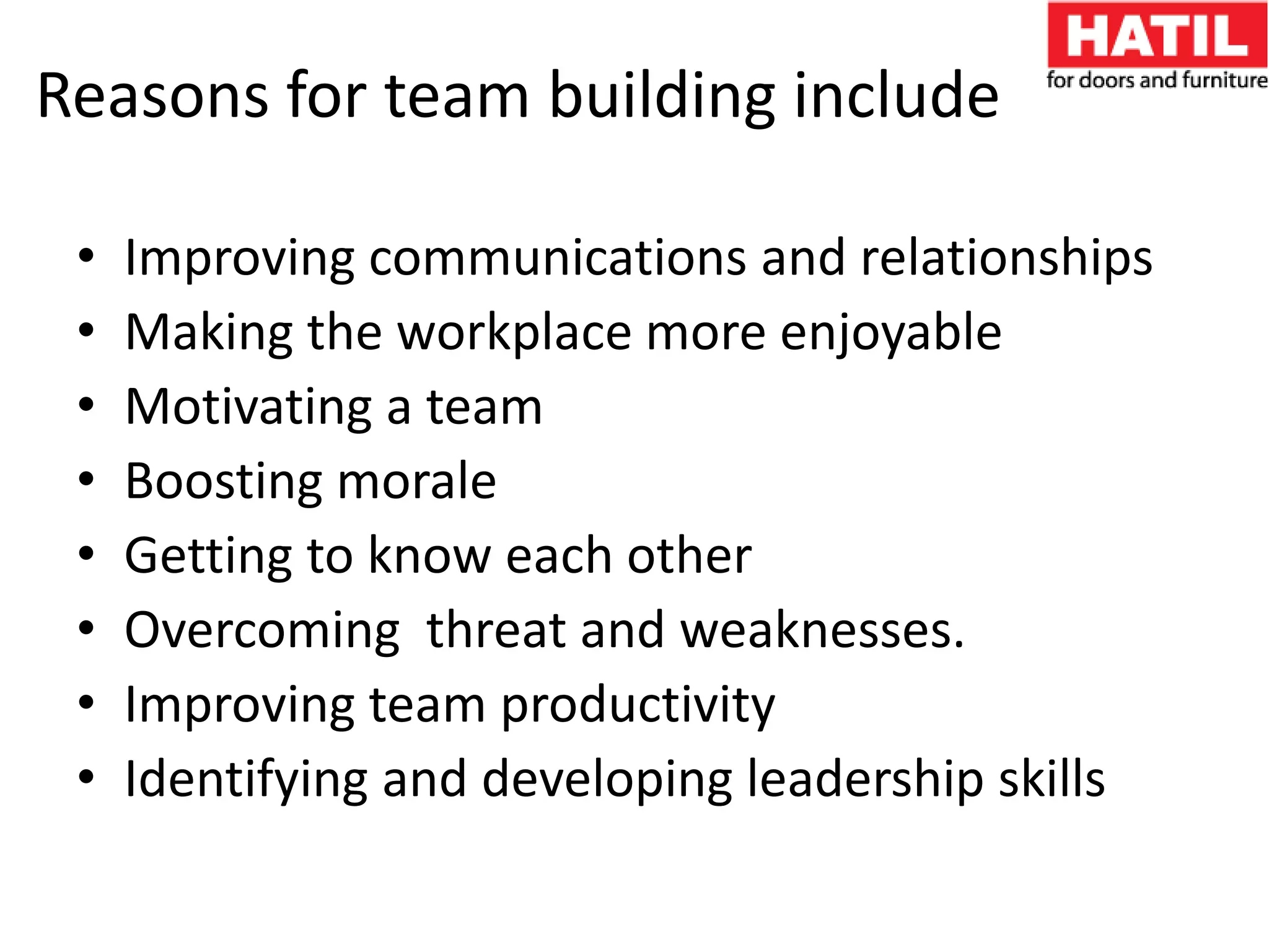 Training for team work | PPTX | Business and Finance