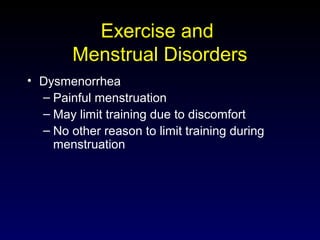 Training for the female athlete, children and special population ...