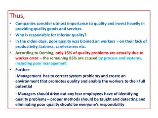 Training for total quality mamangement | PPTX