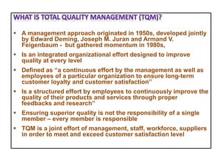 Training for total quality mamangement | PPTX