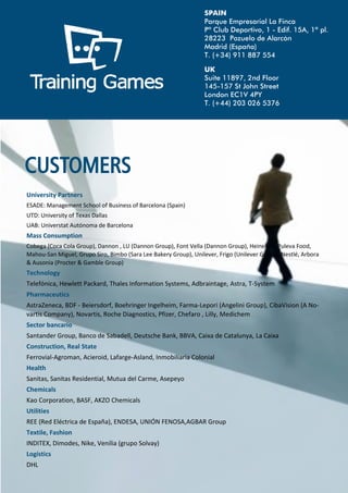 Training Games Client Brochure | PDF