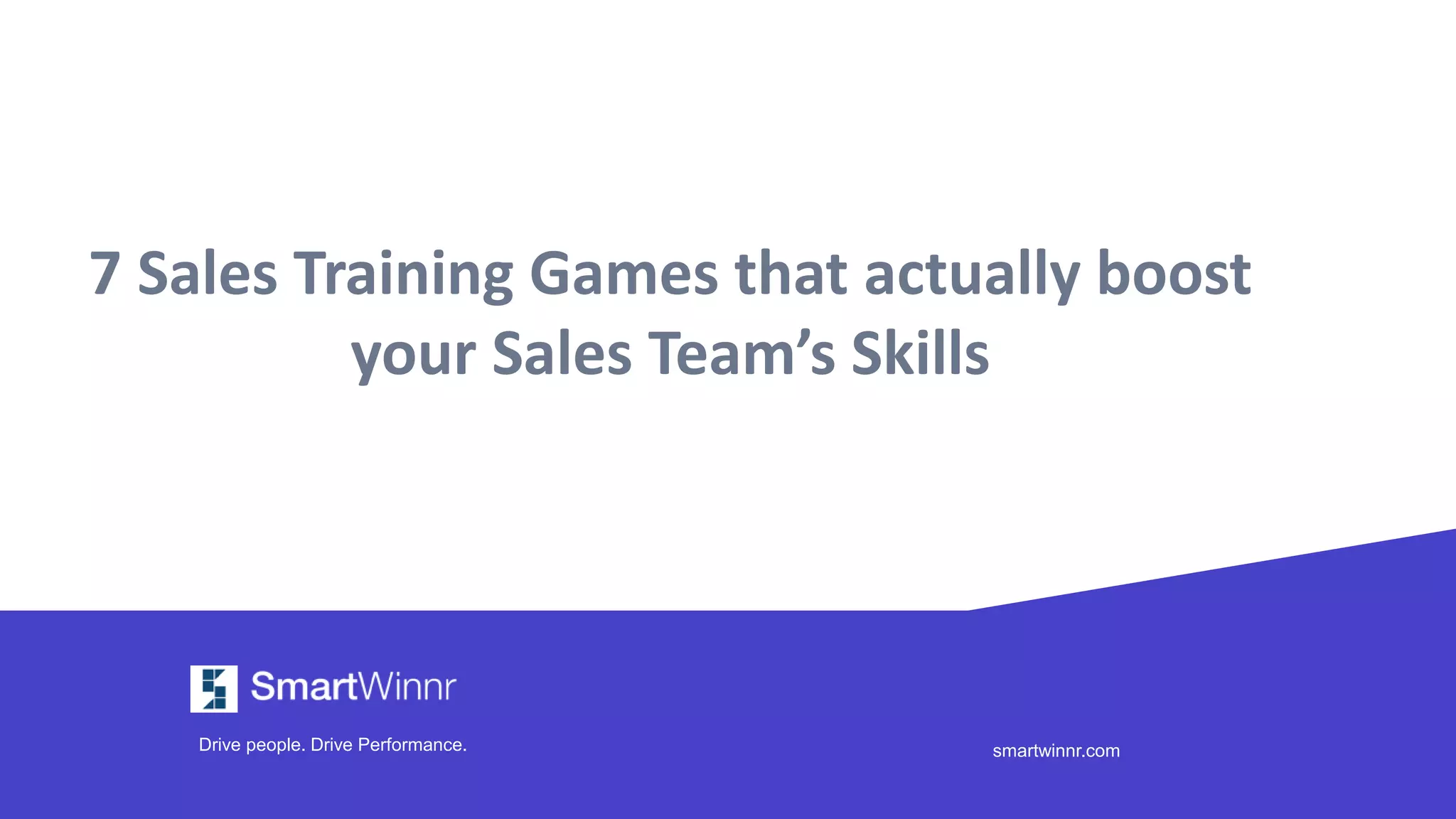 Game-based sales training | PPTX