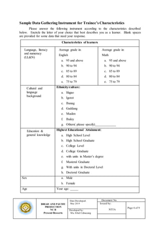 TRAINING GAP (PORTFOLIO).. Ethel.doc