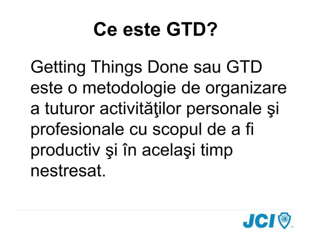 Training Getting Things Done | PPT