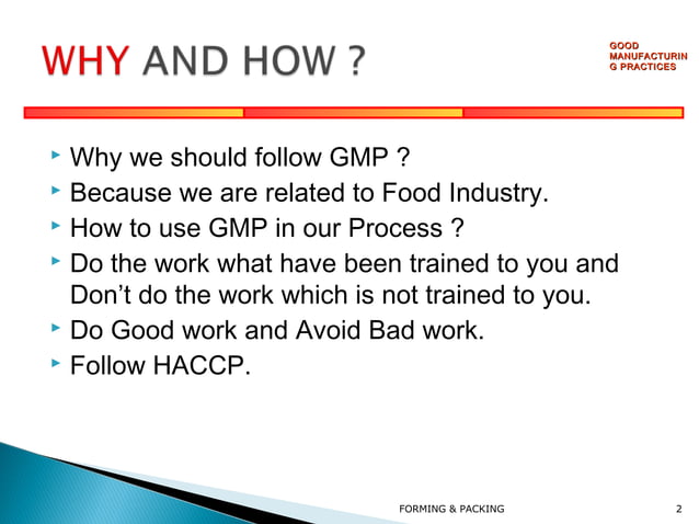 Training gmp slideshow | PPT | Manufacturing Industry | Industries