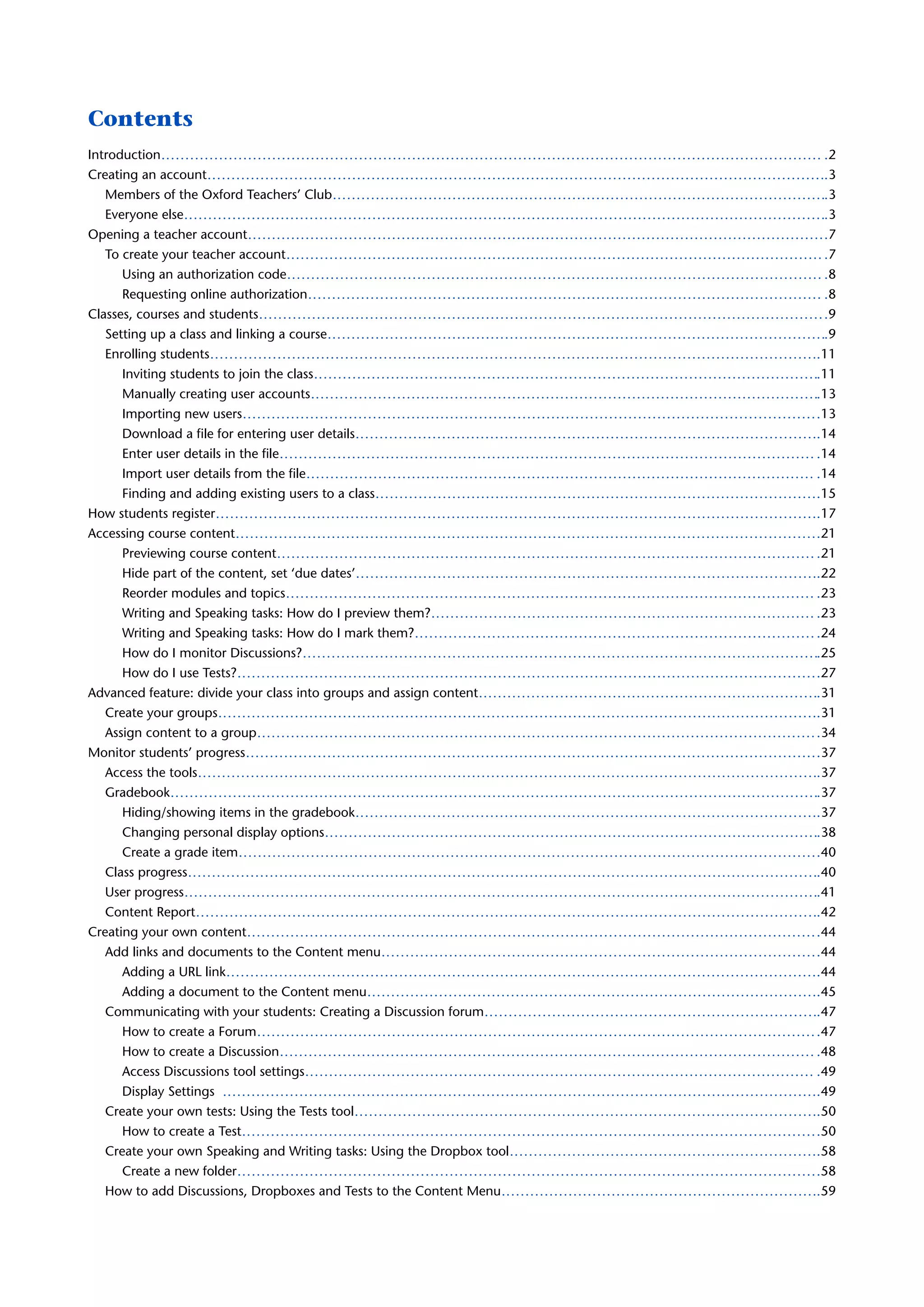 OxfordLearn Training guide | PDF
