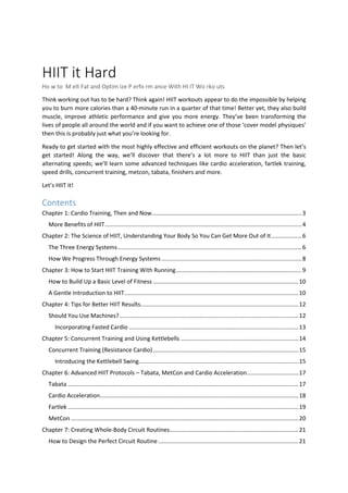 HIIT it Hard | PDF