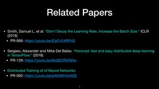 Paper Review: Training ImageNet in 1hour | PPT