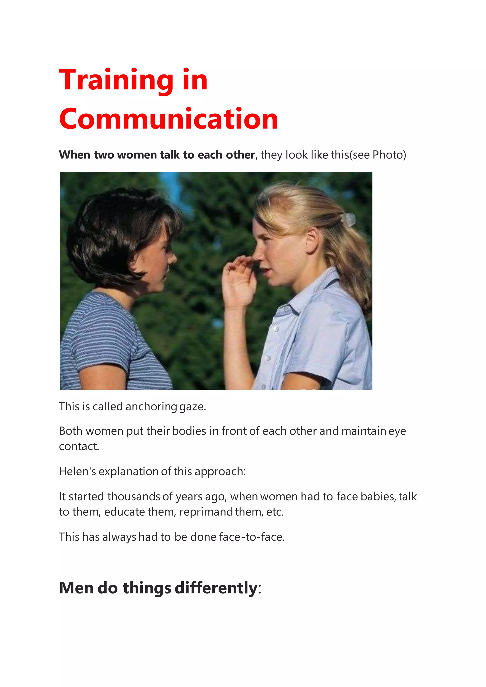 Training in communication | DOCX