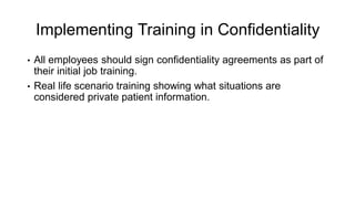 Training in Confidentiality | PDF