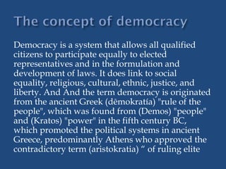 Training in democracy and social structures | PPTX