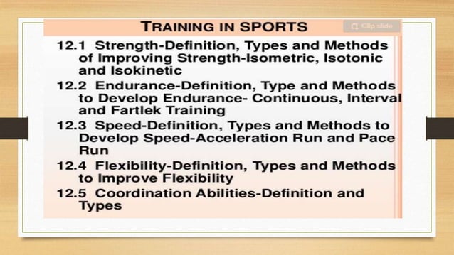 Training in sports | PPT