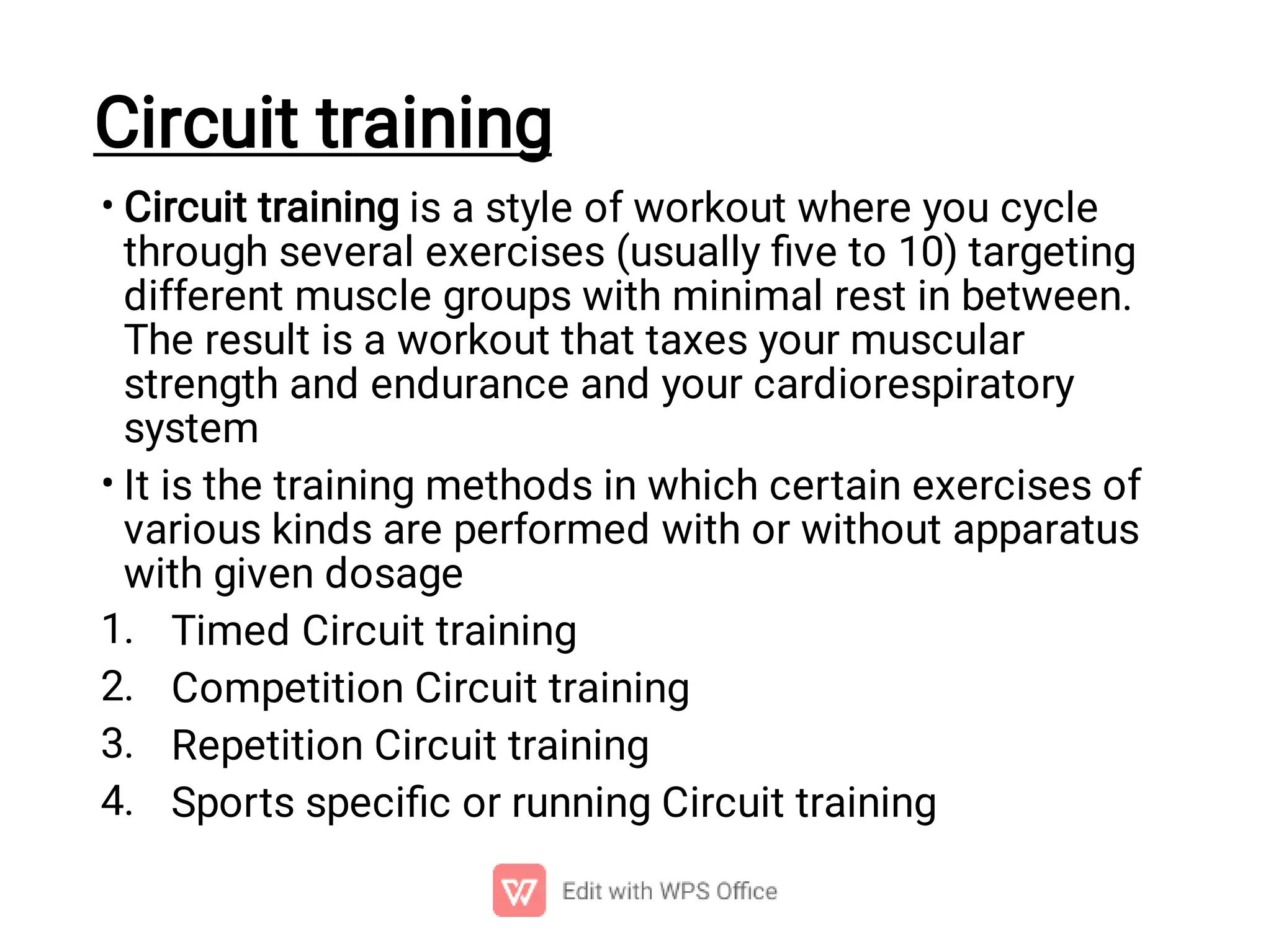 Training In Sports. Class 12 Physical education | PDF