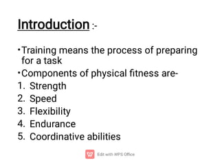Training In Sports. Class 12 Physical education | PDF