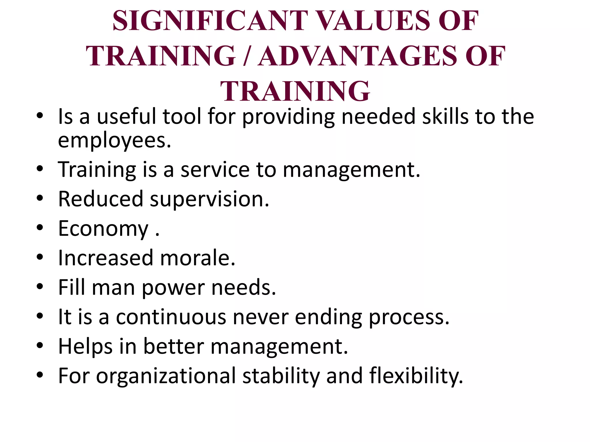 Training in staff development of nursing | PPTX