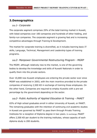 Education and Training Center Project Report | PDF