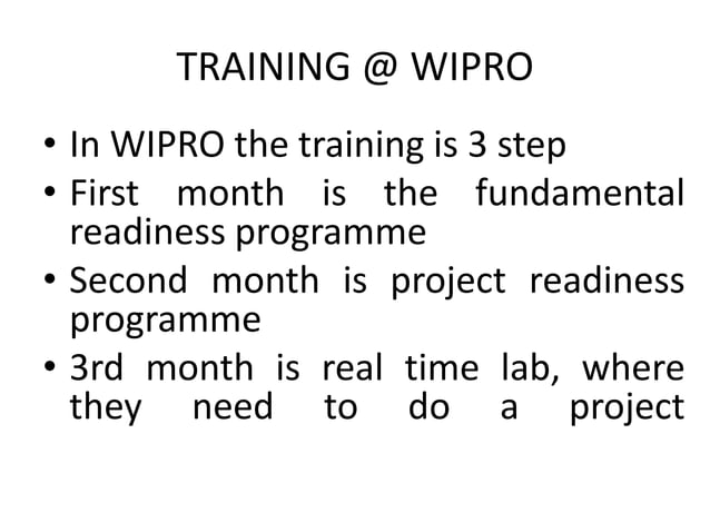 Training in tcs | PPTX | Vocational Training | Careers