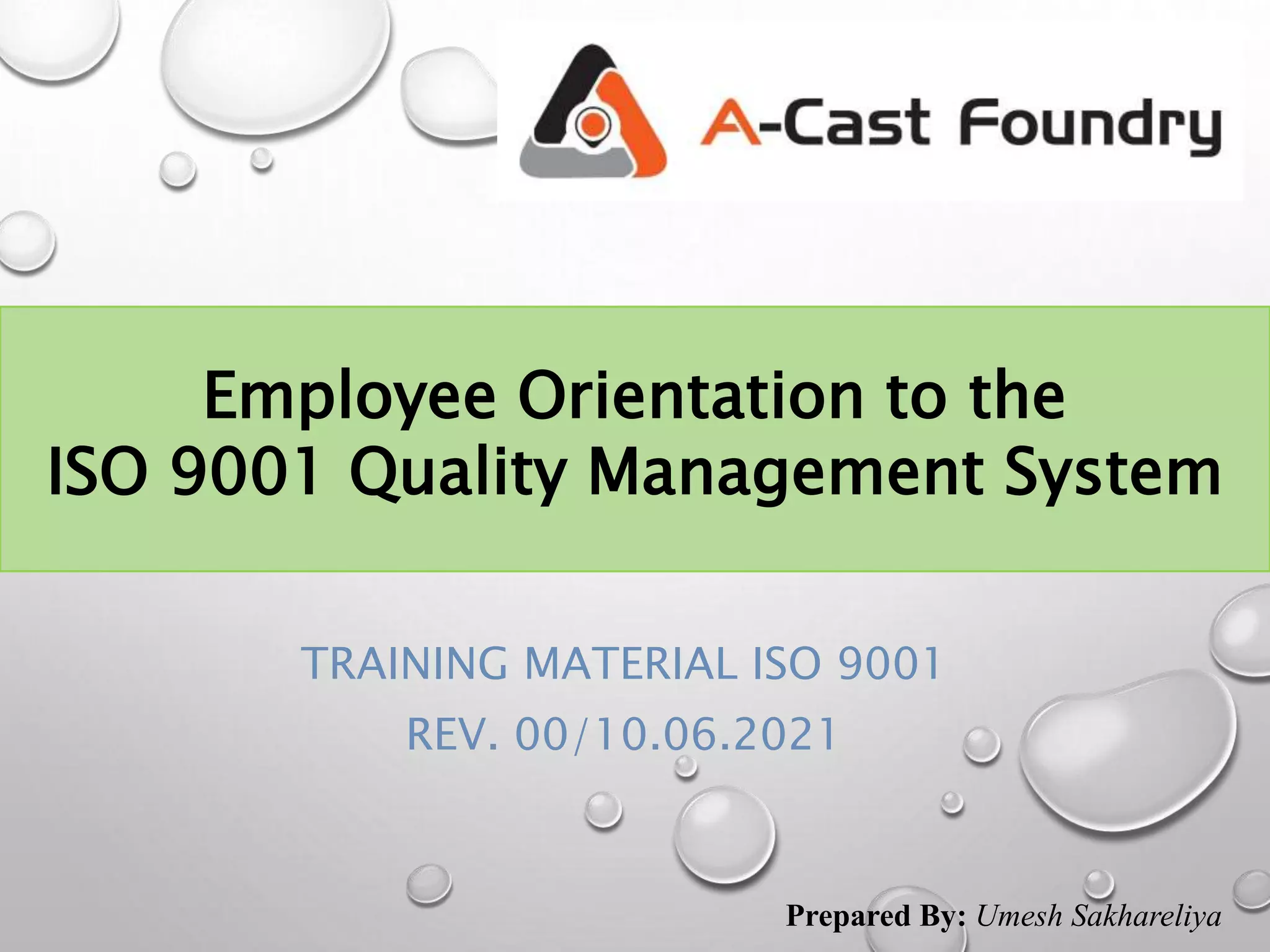 TRAINING_ ISO 9001 - rev 0.pptx | Business | Business and Finance