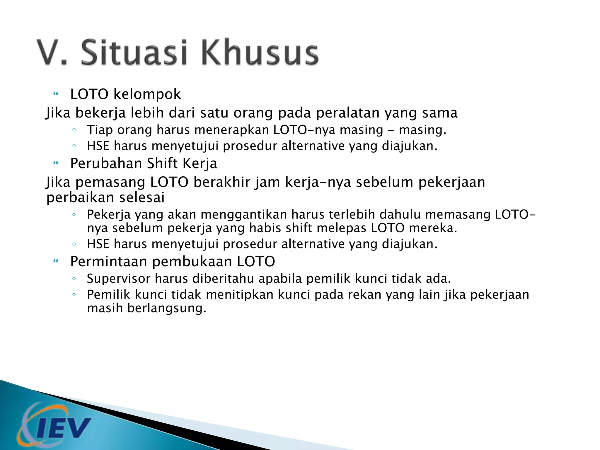 LOTO Training (bahasa version) | PPTX