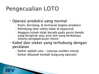 LOTO Training (bahasa version) | PPTX