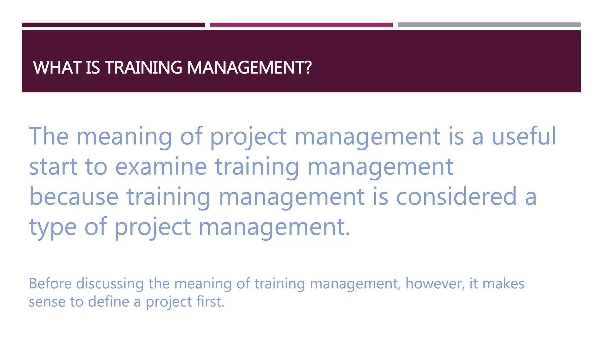 Training management | PPT