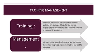 Training management | PPT
