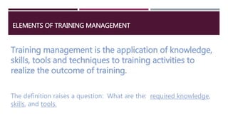 Training management | PPT
