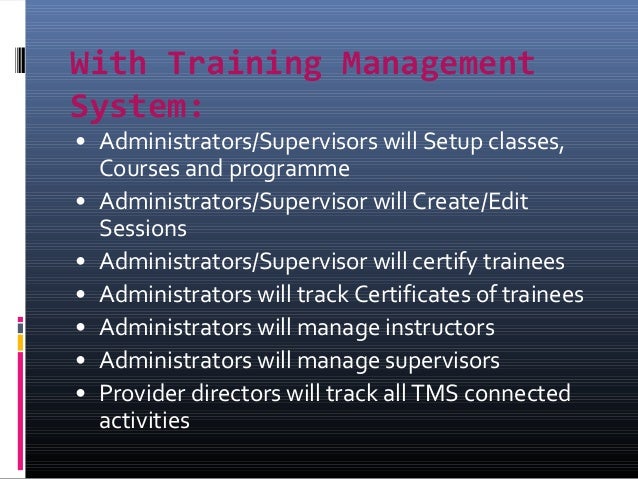 Training management system