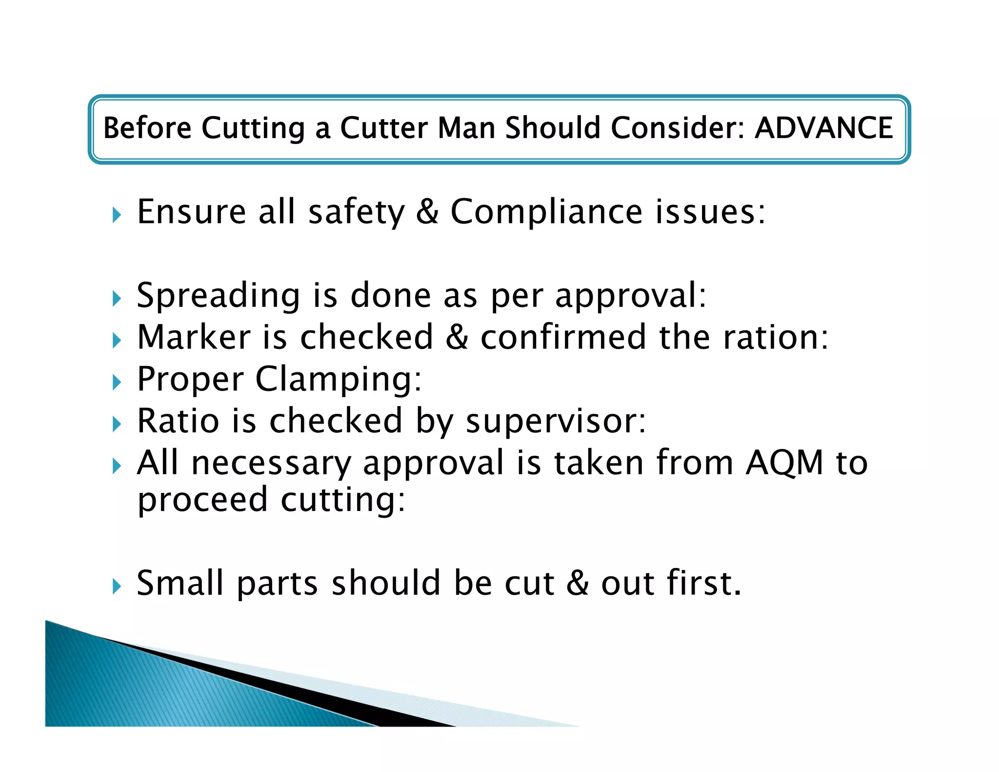 Training manual cutting section . | PDF