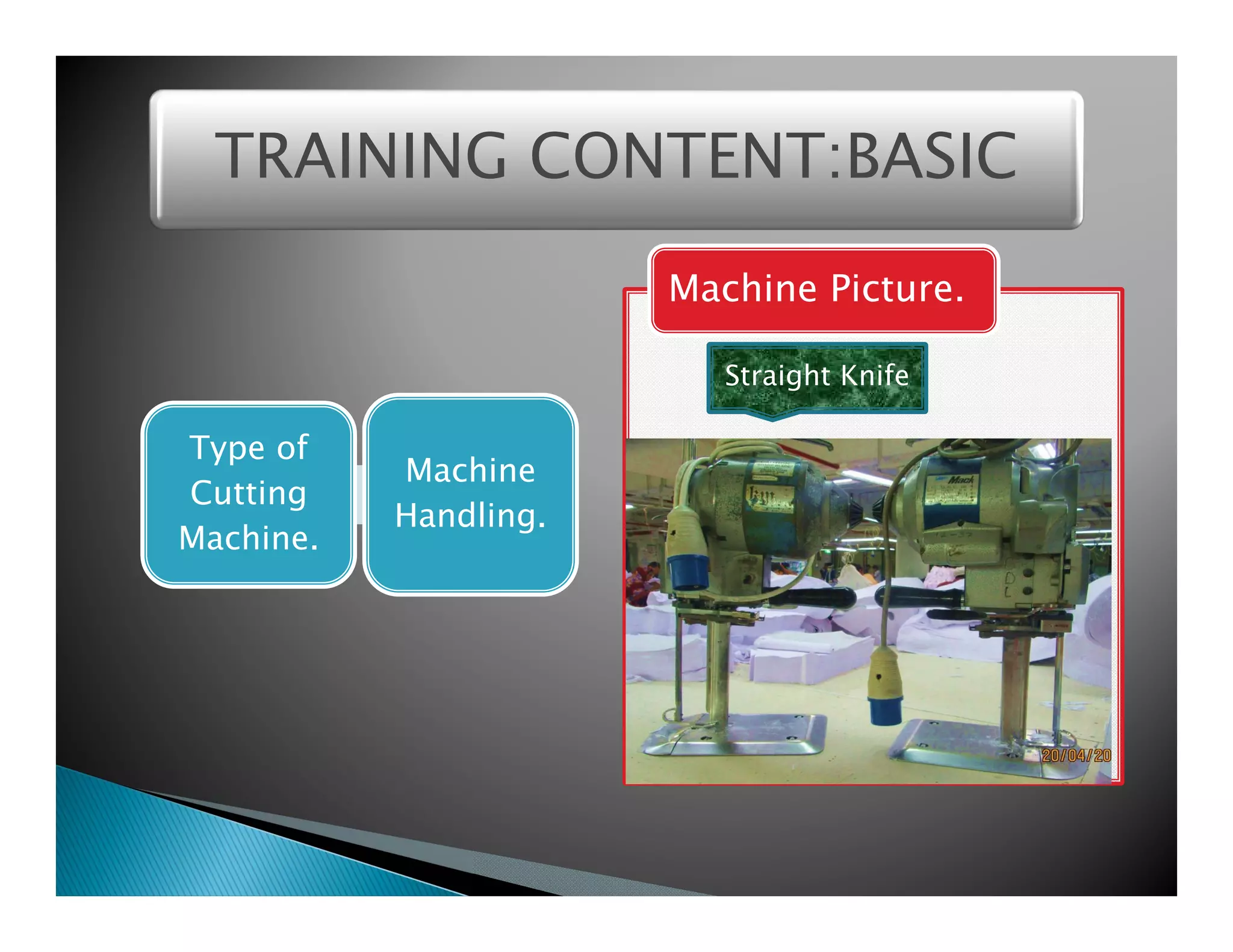 Training manual cutting section . | PDF