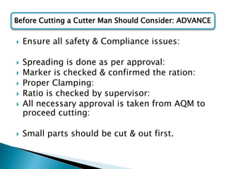 Training manual for cutting section | PPTX