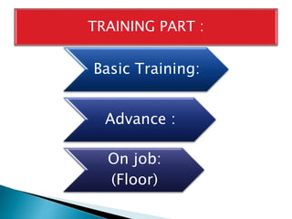 Training manual for cutting section | PPTX
