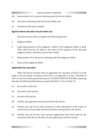 Training Manual for Execution Proceedings | PDF
