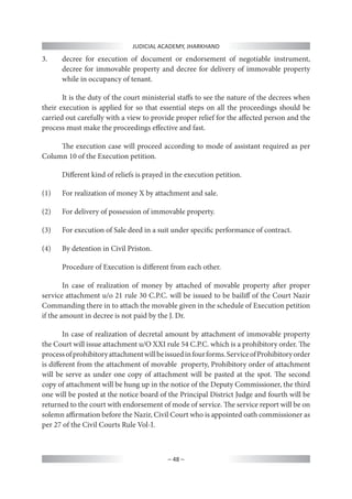 Training Manual for Execution Proceedings | PDF