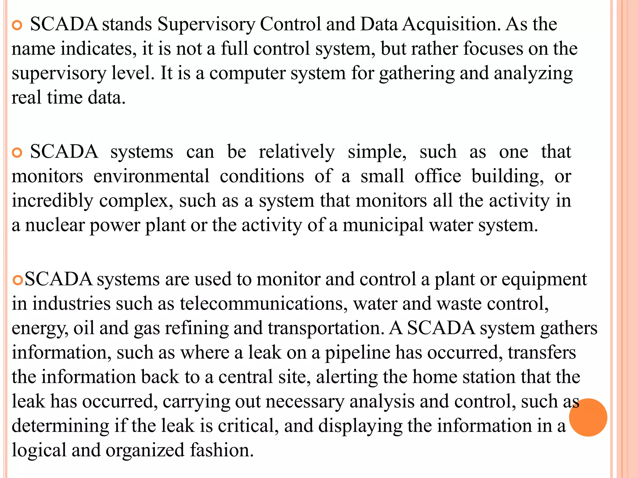Training manual on scada | PPTX