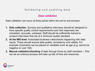 Training material data validation and internal audit | PPTX