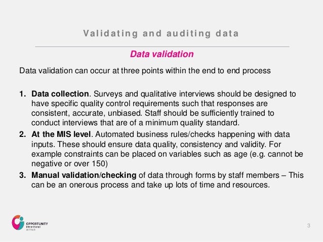 Training material data validation and internal audit