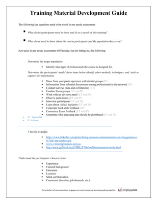 Training material development guide | PDF