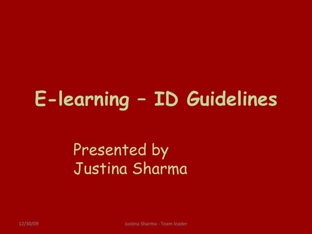 E Learning Objectives | PPT