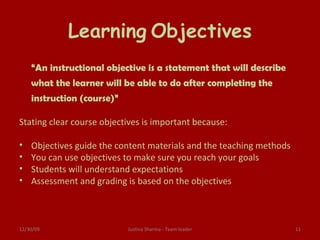 E Learning Objectives | PPT