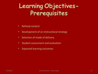E Learning Objectives | PPT