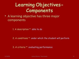 E Learning Objectives | PPT
