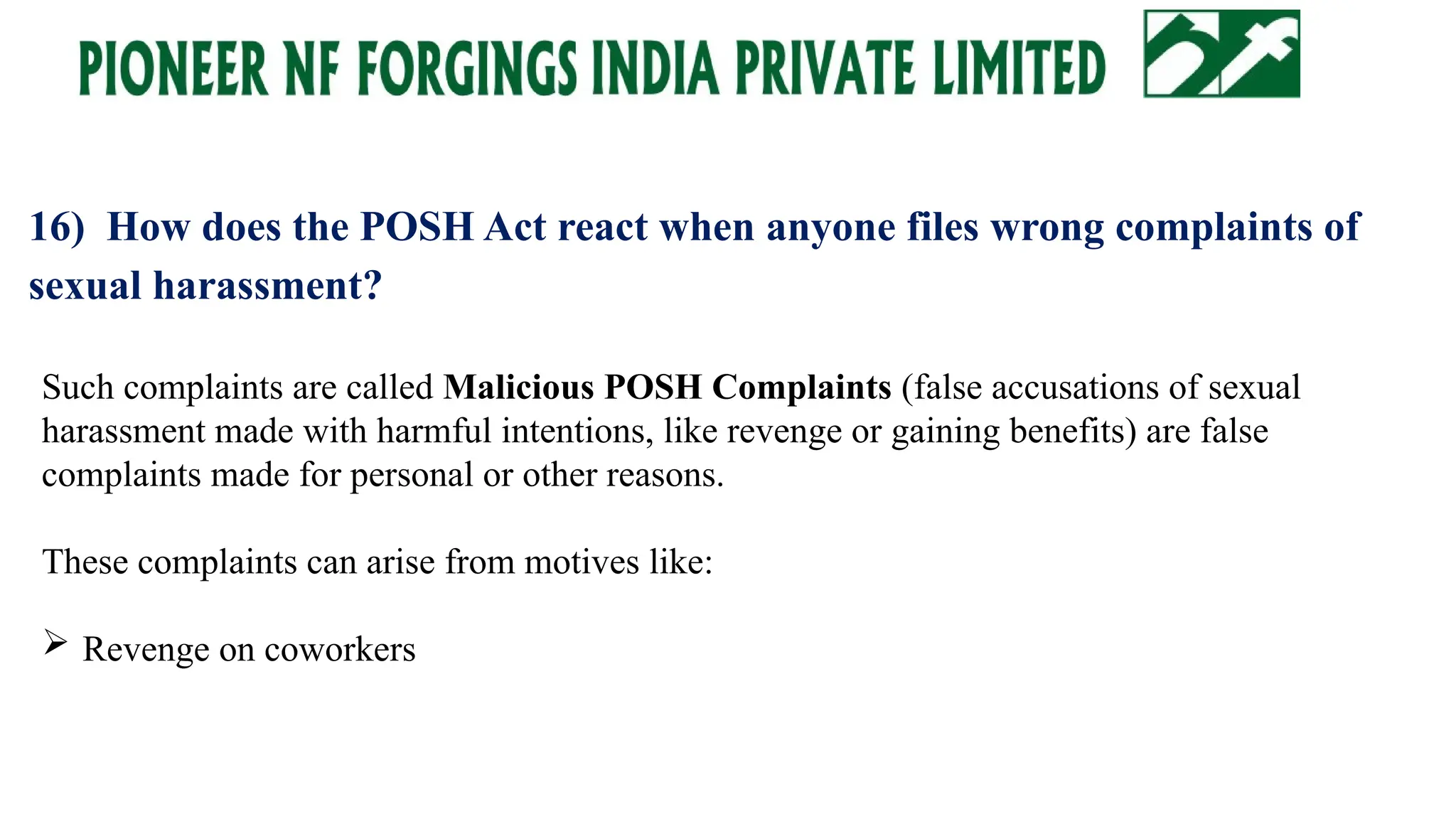 POSH (Prevention of Sexual Harassment) Training – Awareness and ...
