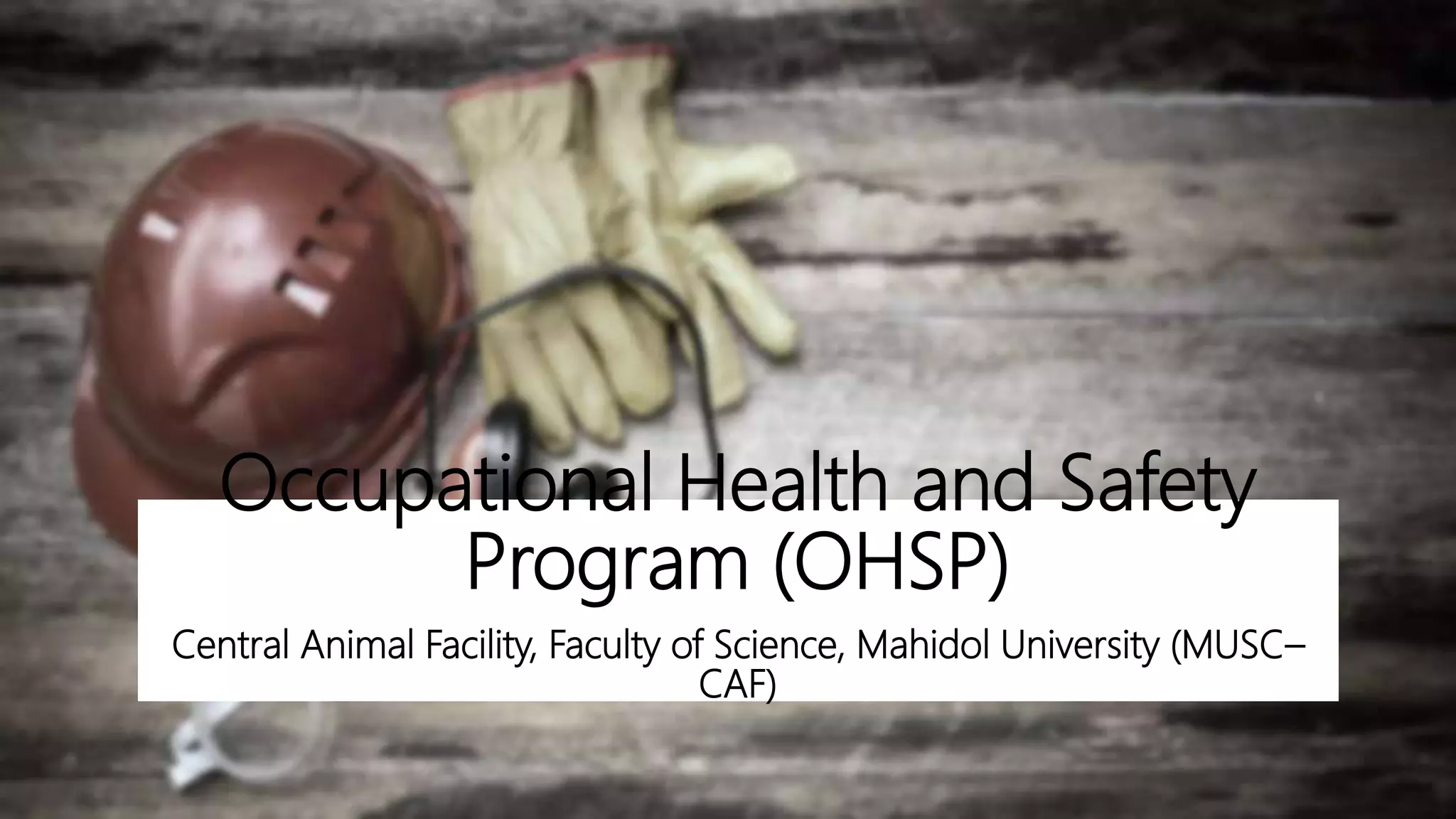 Training materials occupational health and safety program 2017 dec27 ...