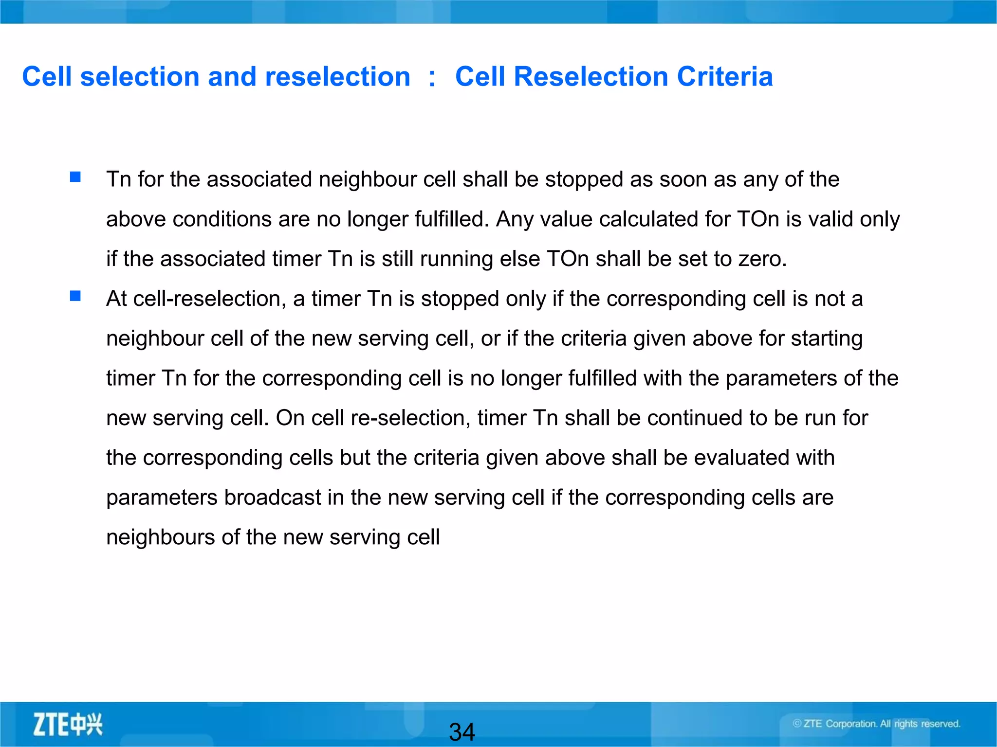 Training material umts cell selection and reselection | PPT
